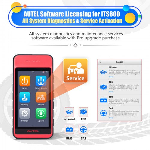 AUTEL Software Licensing for ITS600 All System Diagnostics & Service A ...