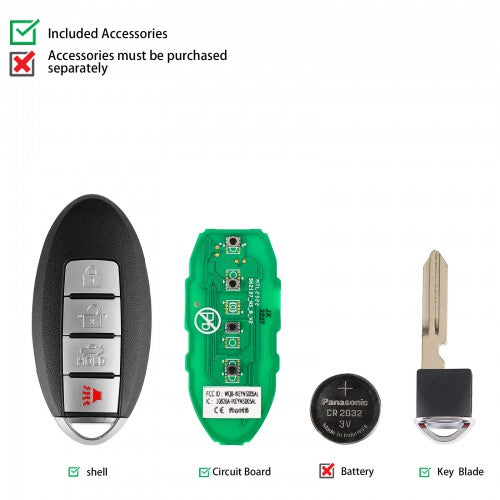 AUTEL IKEYNS004AL Nissan 4 Buttons Universal Smart Key (Trunk/ Panic ...